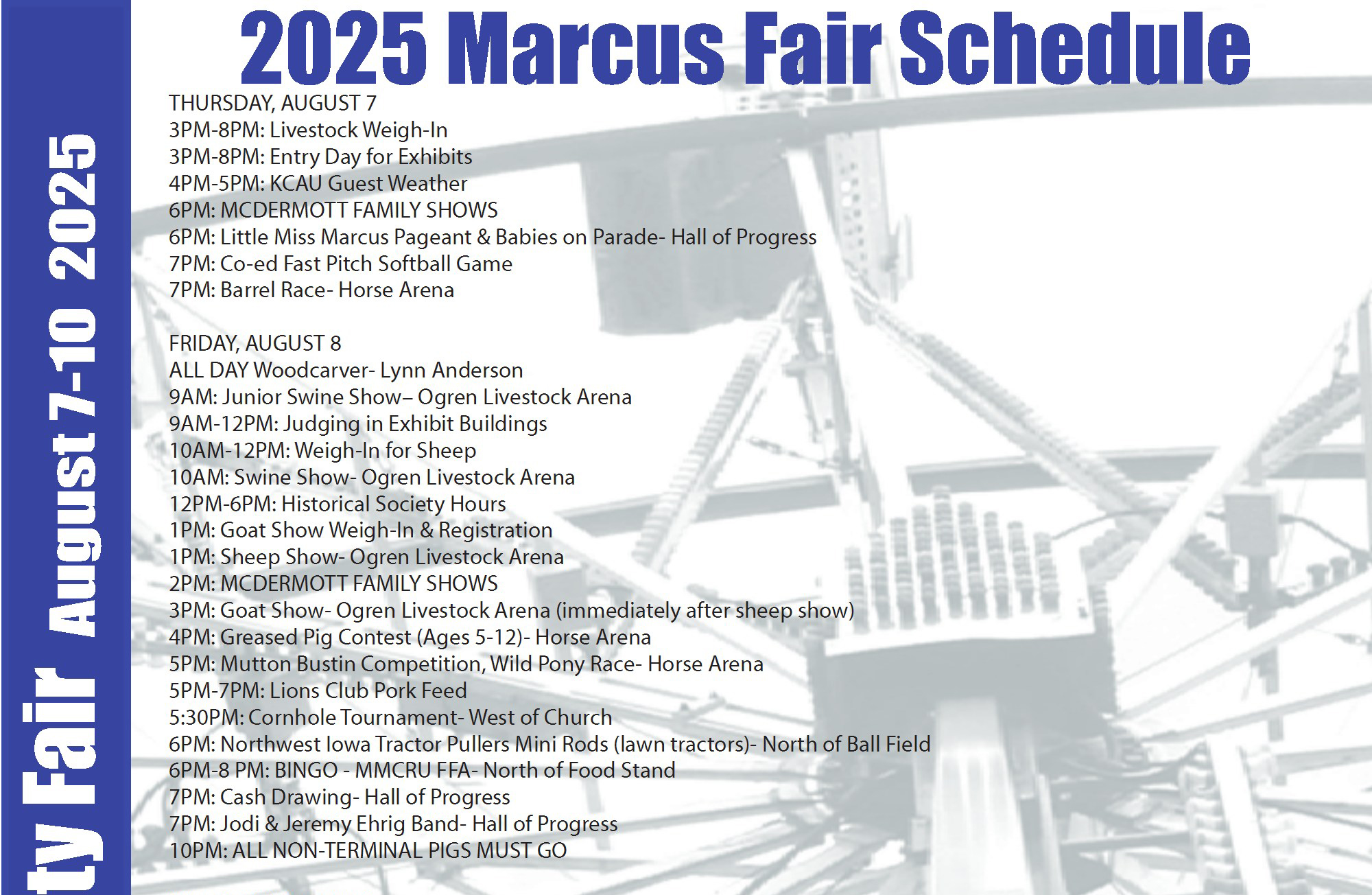 2025 Marcus Fair Schedule